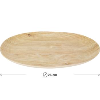 Geschirrset 12-teilig aus Melamin in Holzoptik-Design – Perfekt für ...